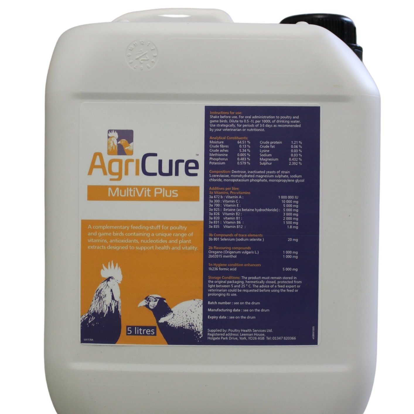 Agricure Multivit Plus | Poultry Health Services
